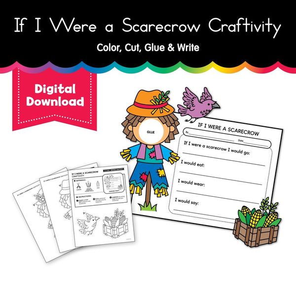 Printable If I Were a Scarecrow Craftivity - Playground Press