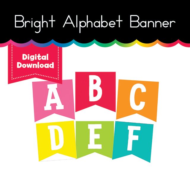 Bright Alphabet Banner | Printable Resource - Playground Press