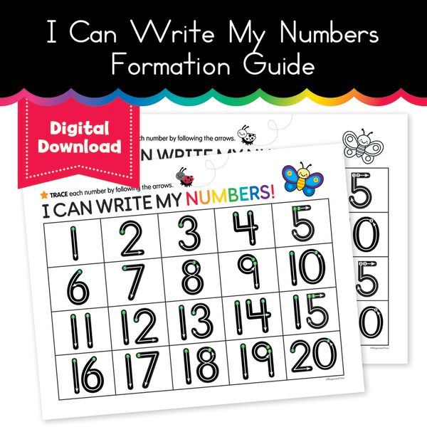 I Can Write My Numbers Formation Guide - Playground Press