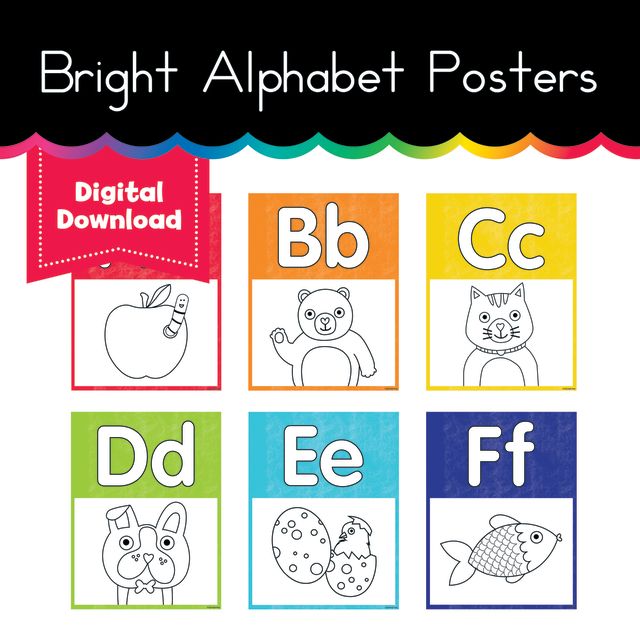 Bright Alphabet Posters | Printable Resource - Playground Press