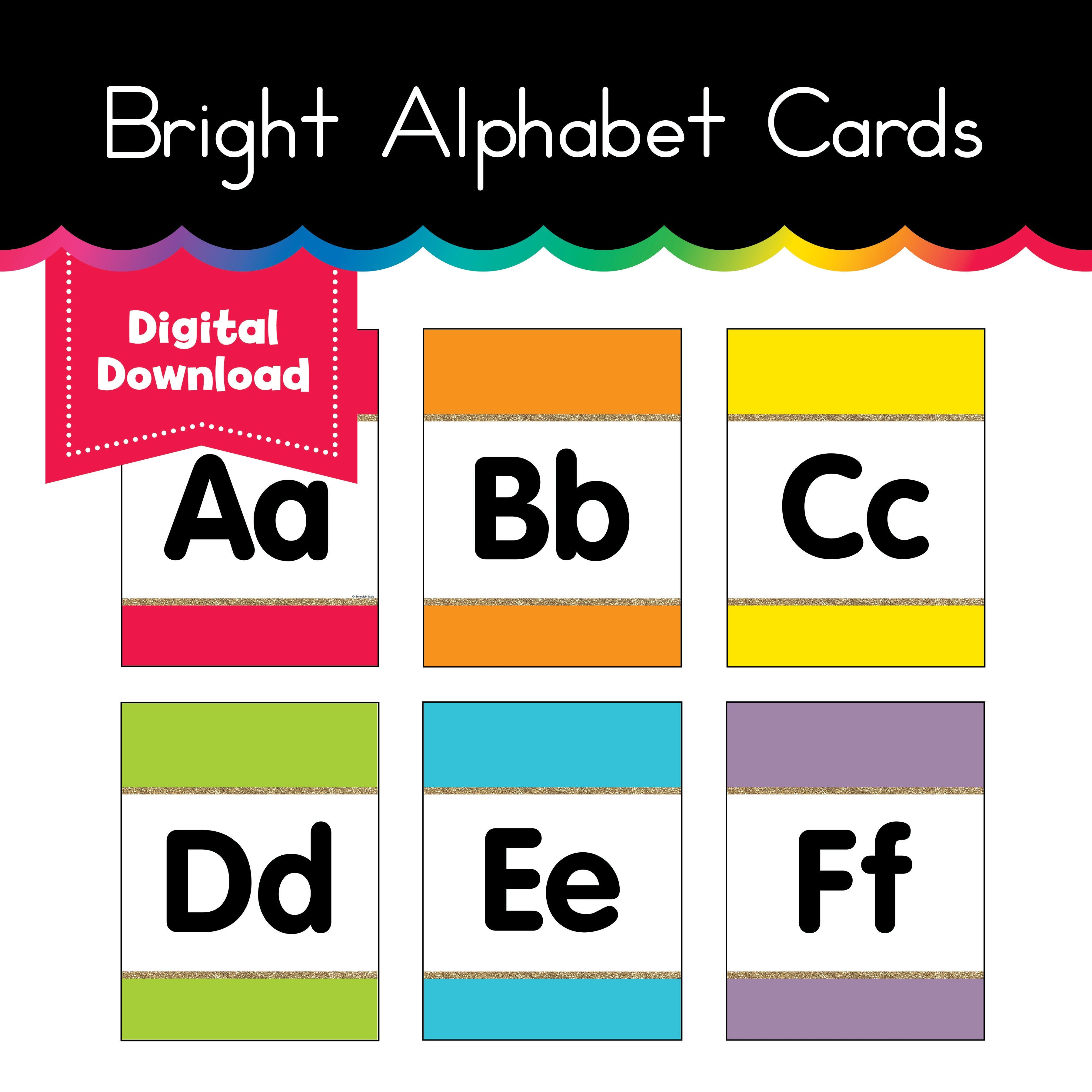 Bright Alphabet Cards | Printable Resource - Playground Press