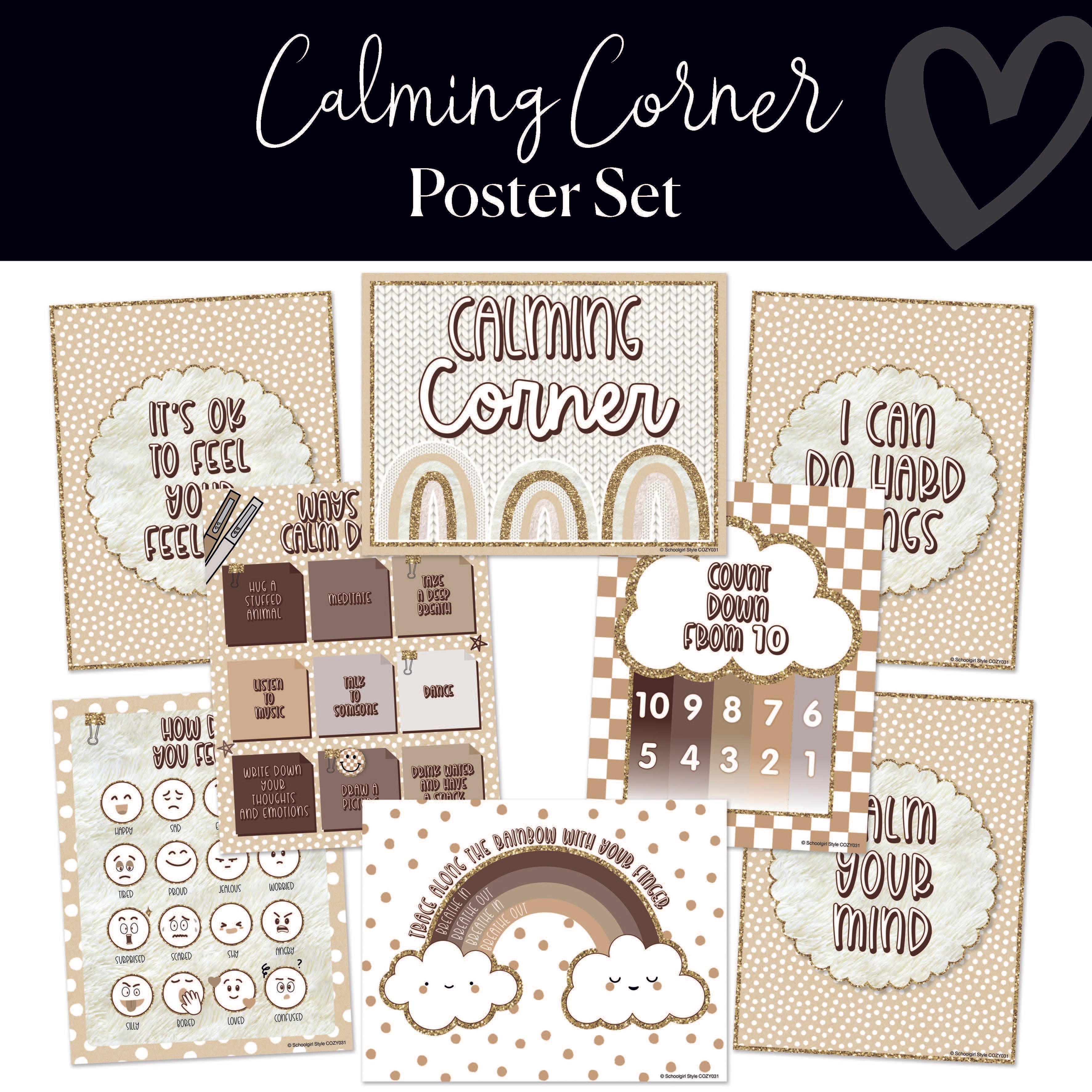 Neutral Calming Corner Display - Playground Press