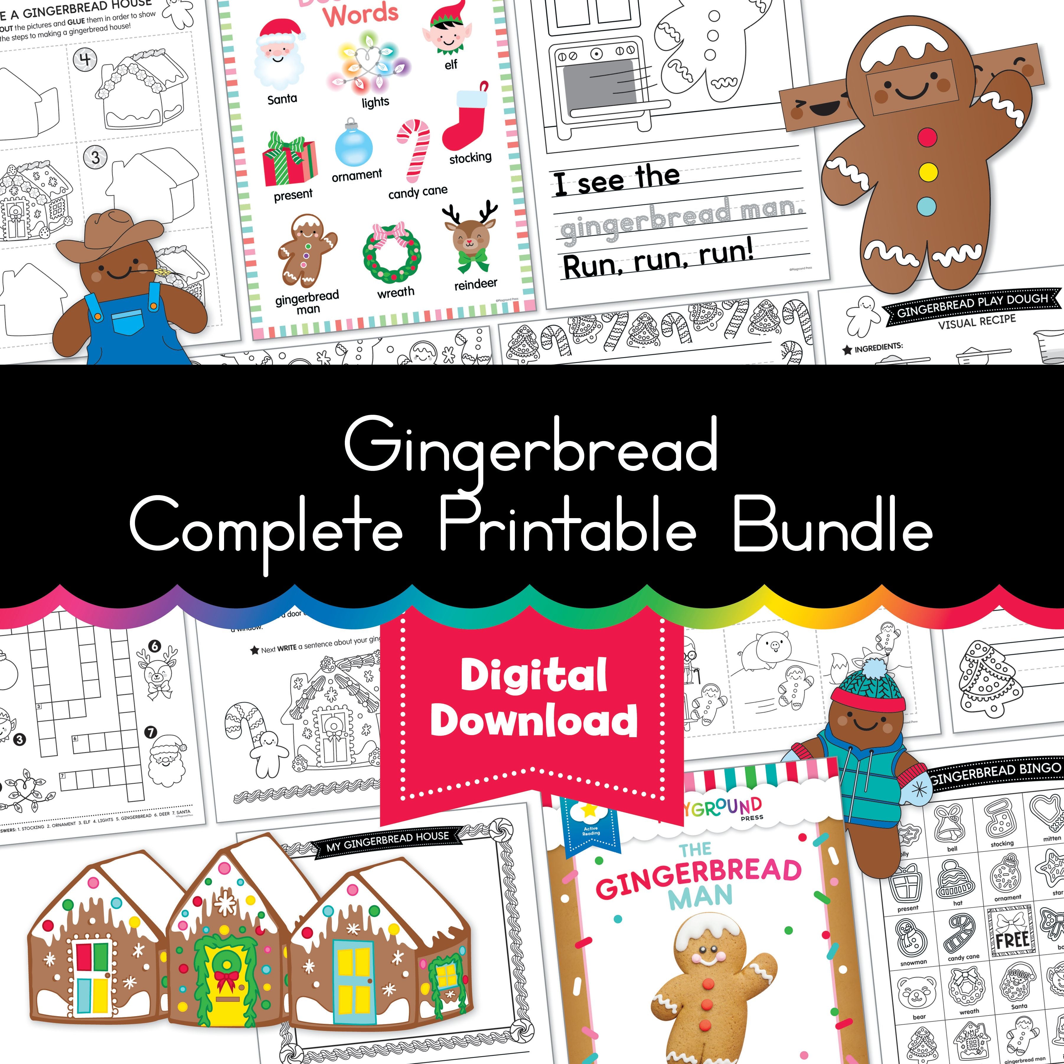 Gingerbread Printables and Activities Full Bundle - Playground Press