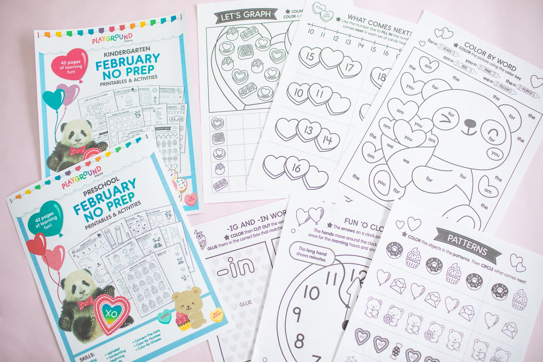 February No Prep Printables & Activities - Playground Press