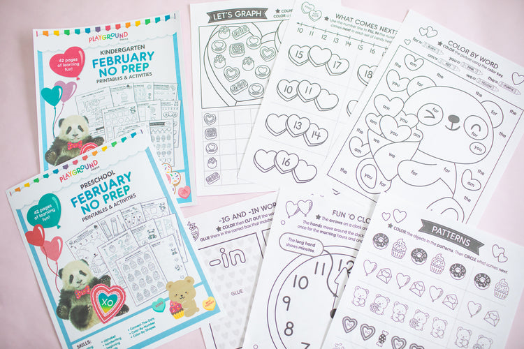 February No Prep Printables & Activities - Playground Press
