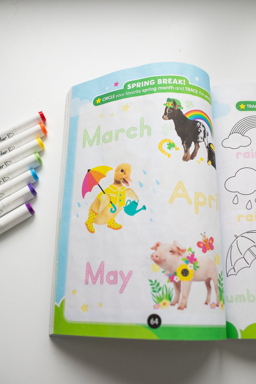 Kindergarten Spring Activities Workbook - Playground Press