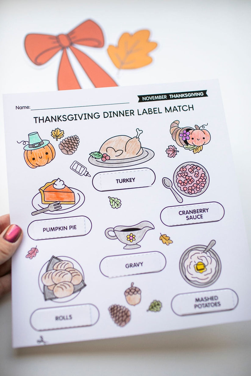 Printable November Thanksgiving Party Pack | Worksheets, Activities ...