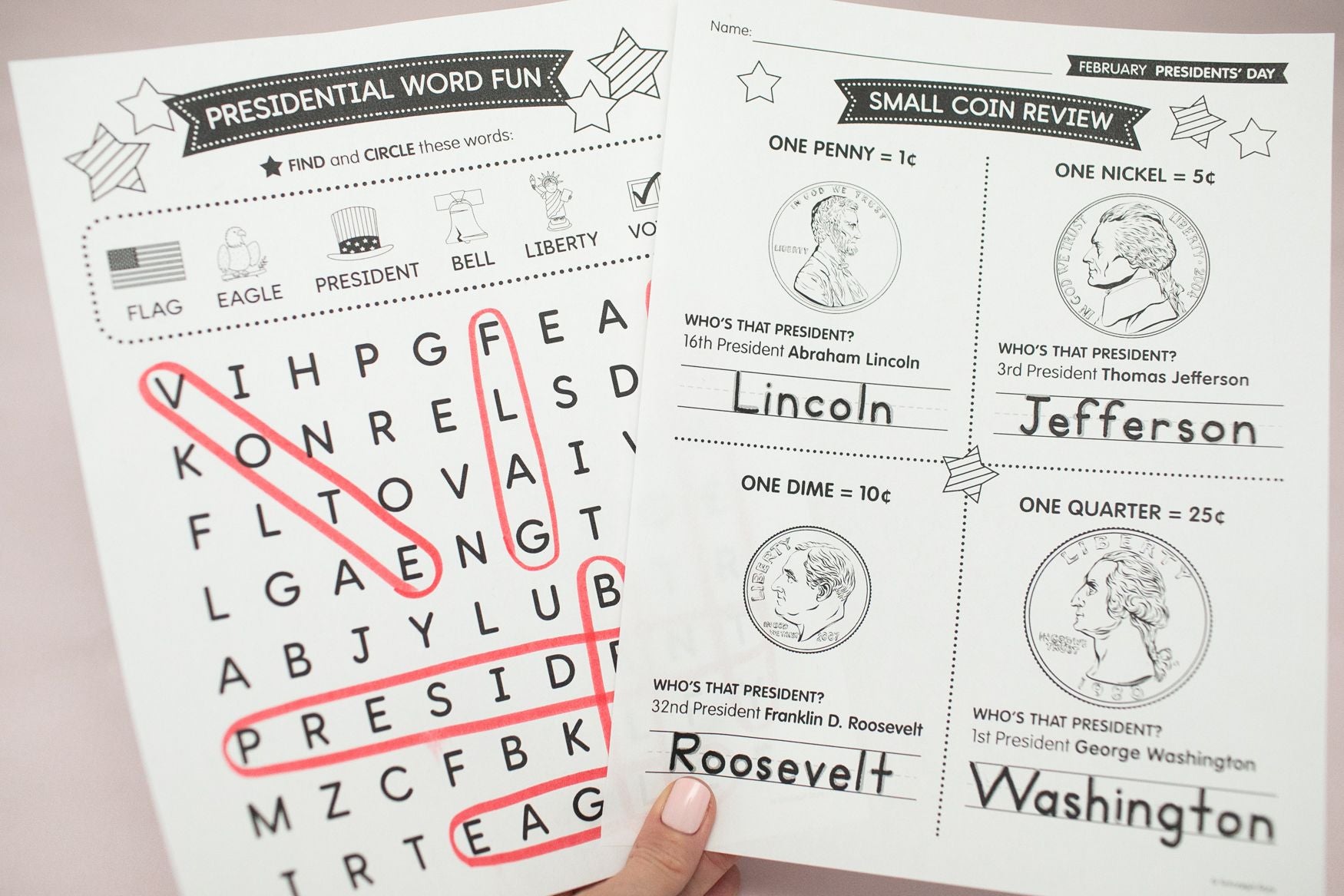 Printable February President's Day Activity Pack - Playground Press