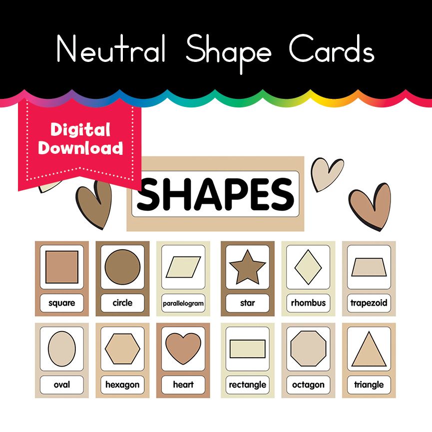 Neutral Shape Cards | Printable Resource - Playground Press