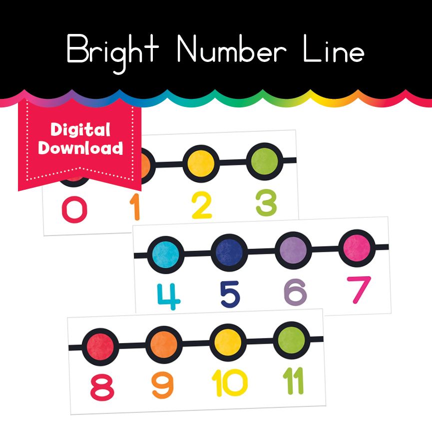 Bright Number Line | Printable Resource - Playground Press