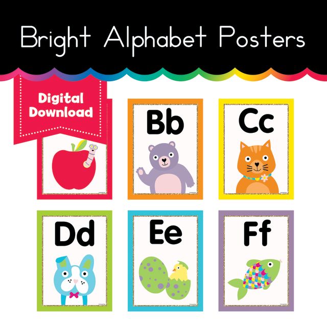 Bright Alphabet Posters | Printable Resource - Playground Press