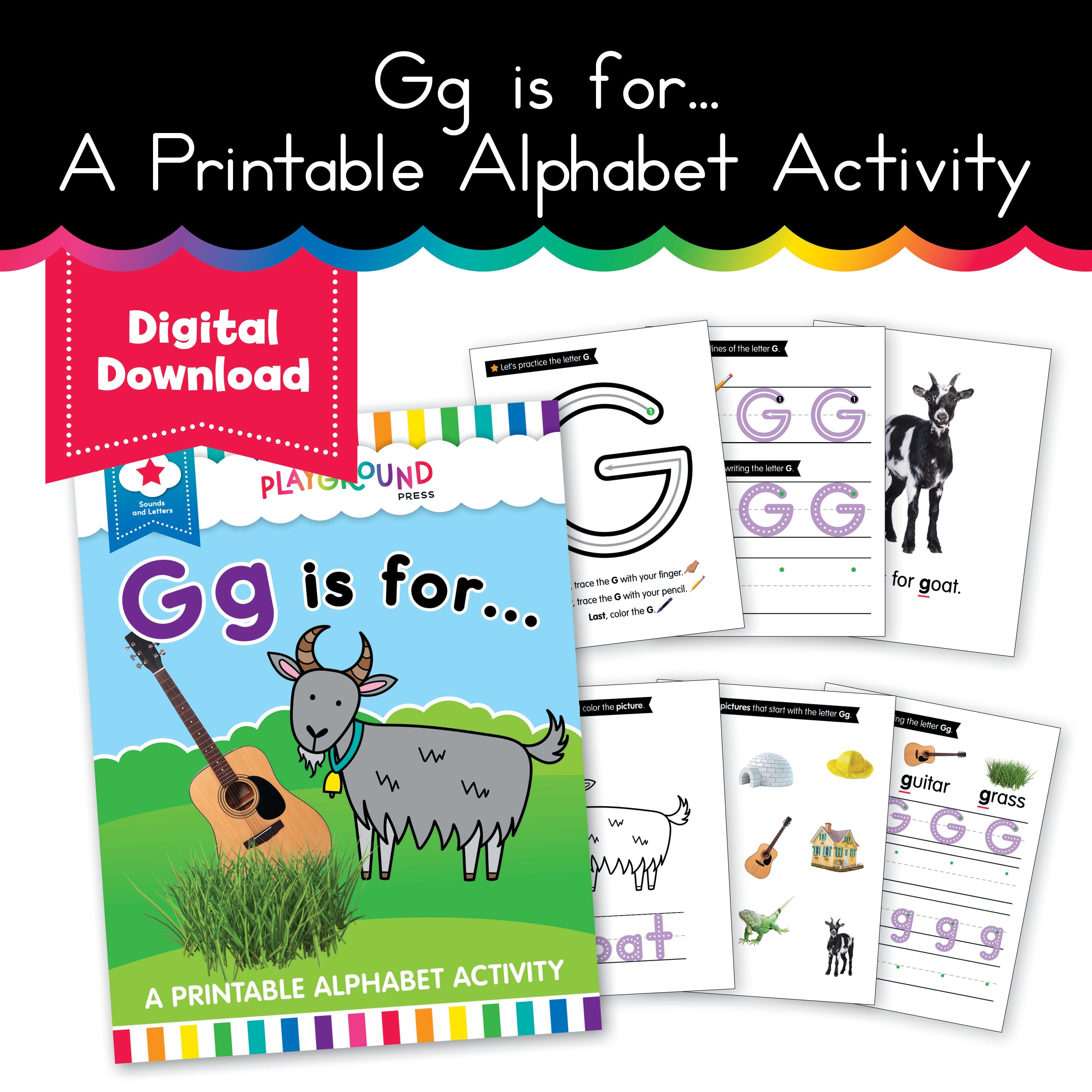S.T.A.R. Reading: Gg is For... A Printable Alphabet Activity - Book 3 ...
