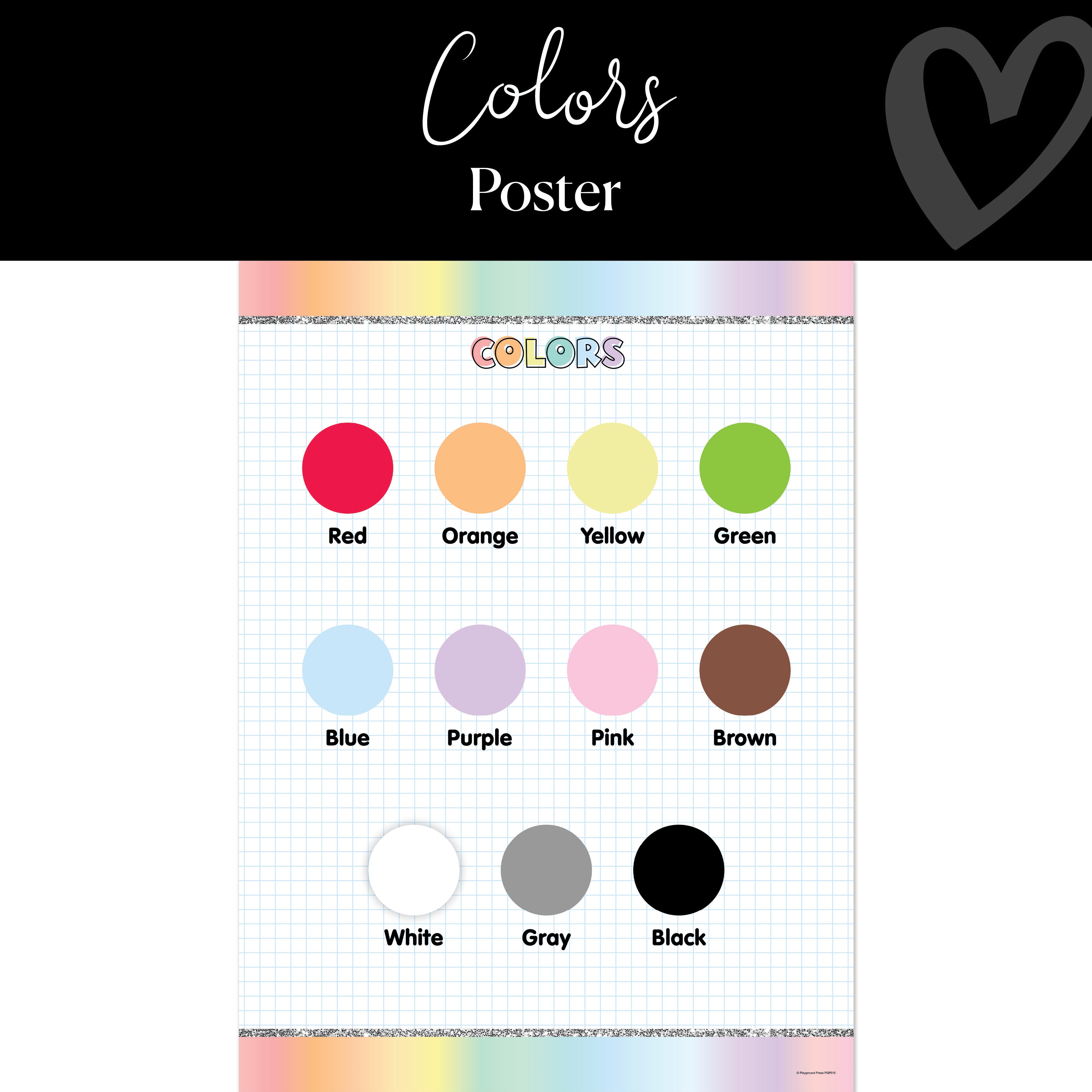 Pastel Colors Home Learning Poster - Playground Press