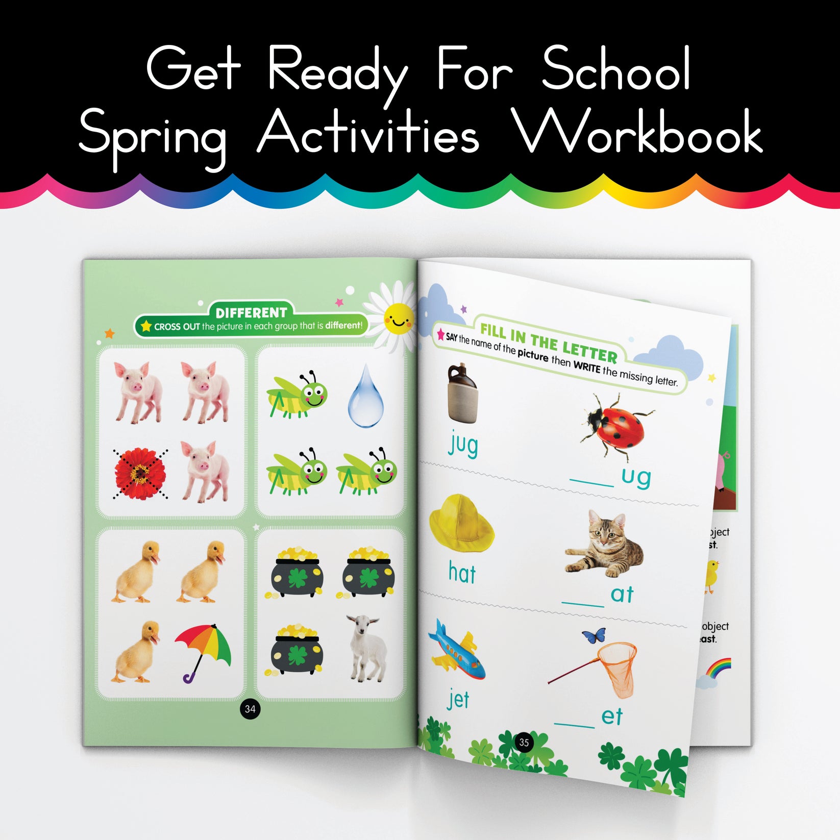 Kindergarten Spring Activities Workbook - Playground Press