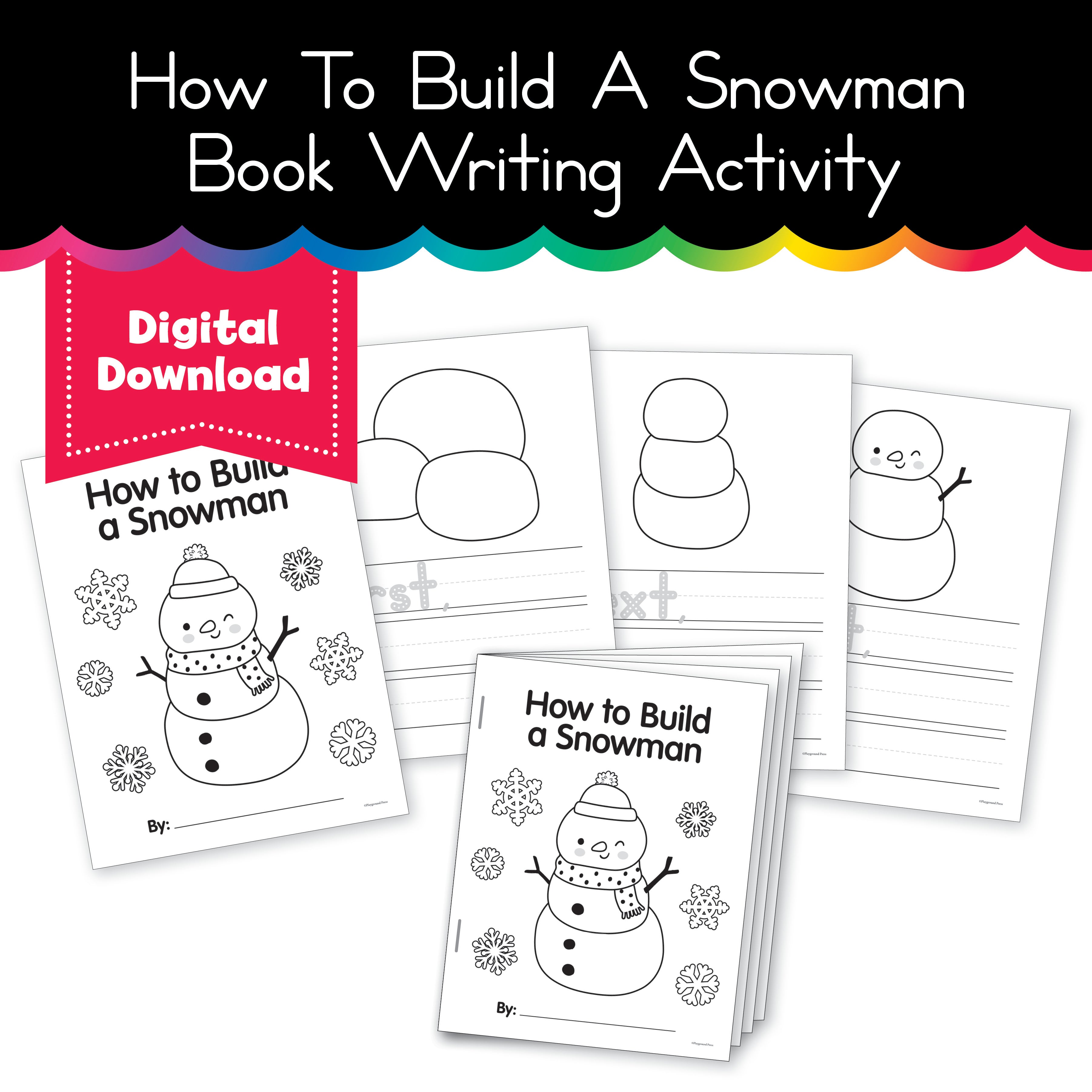 How to Build a Snowman Book Writing Activity - Playground Press