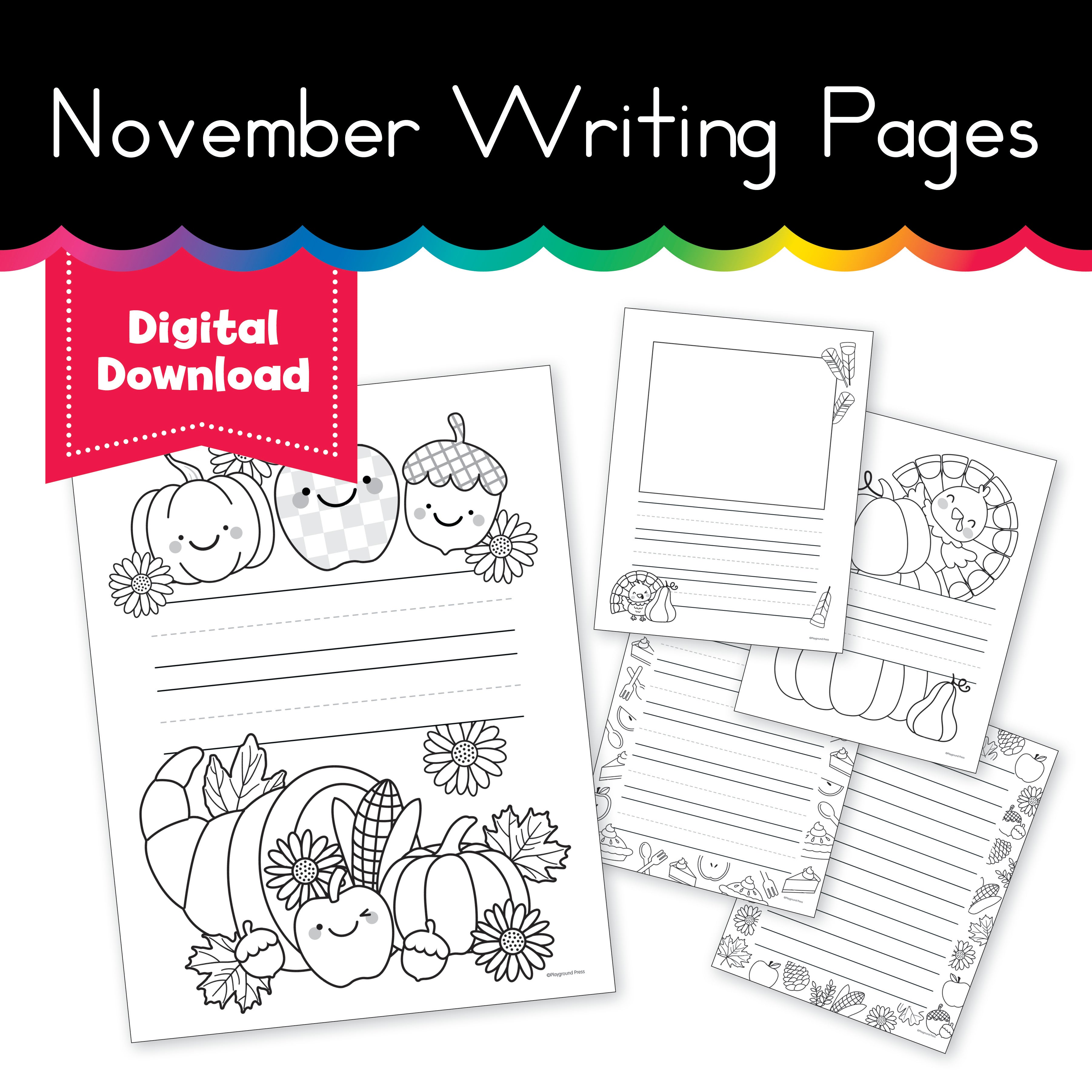 November Writing Center Pages - Playground Press