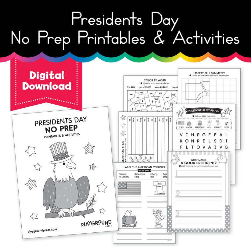 Presidents Day Printable Activities - Playground Press
