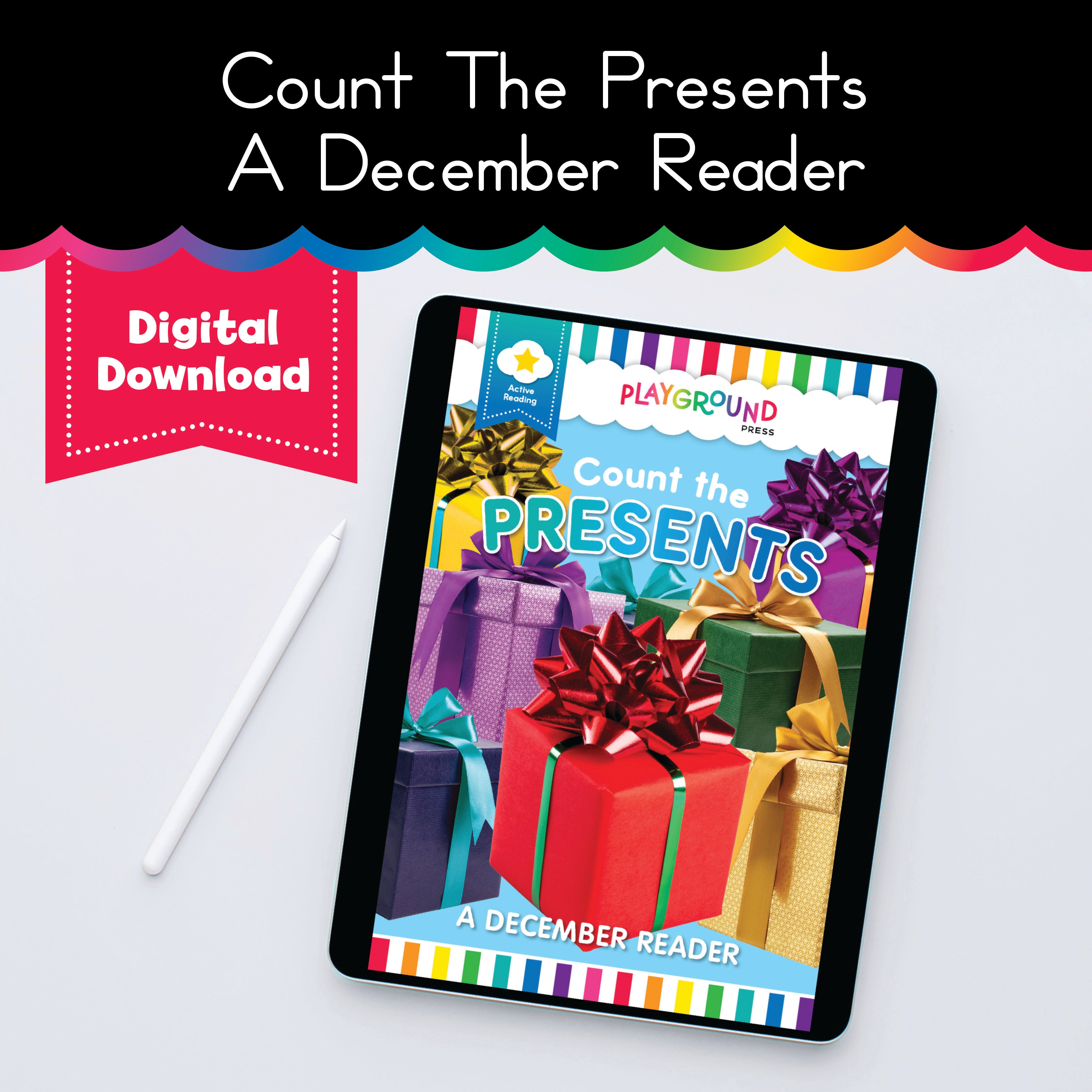 December Reader | Count the Presents | Yellow Reader - Playground Press