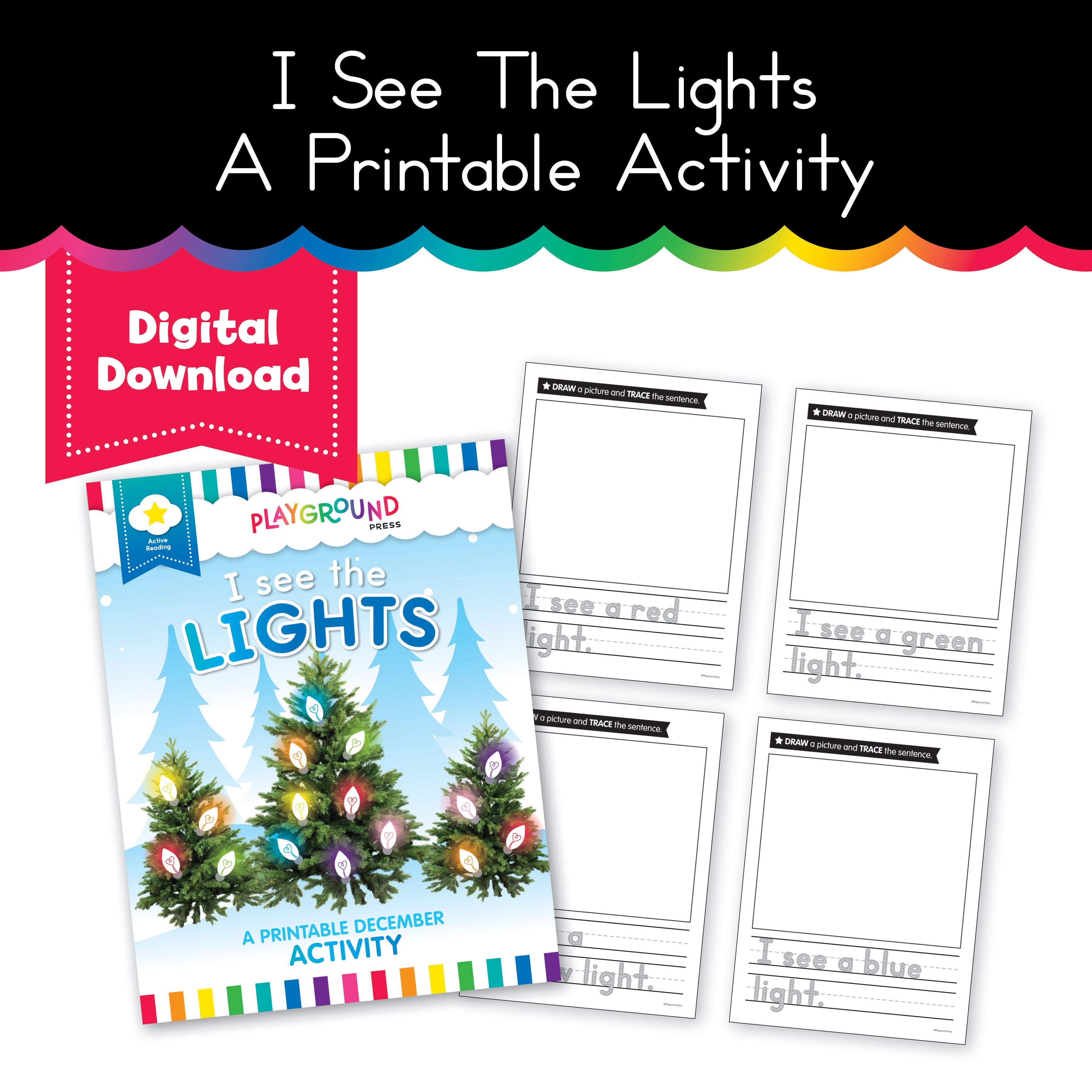 December Printable Activity | I See the Lights - Playground Press