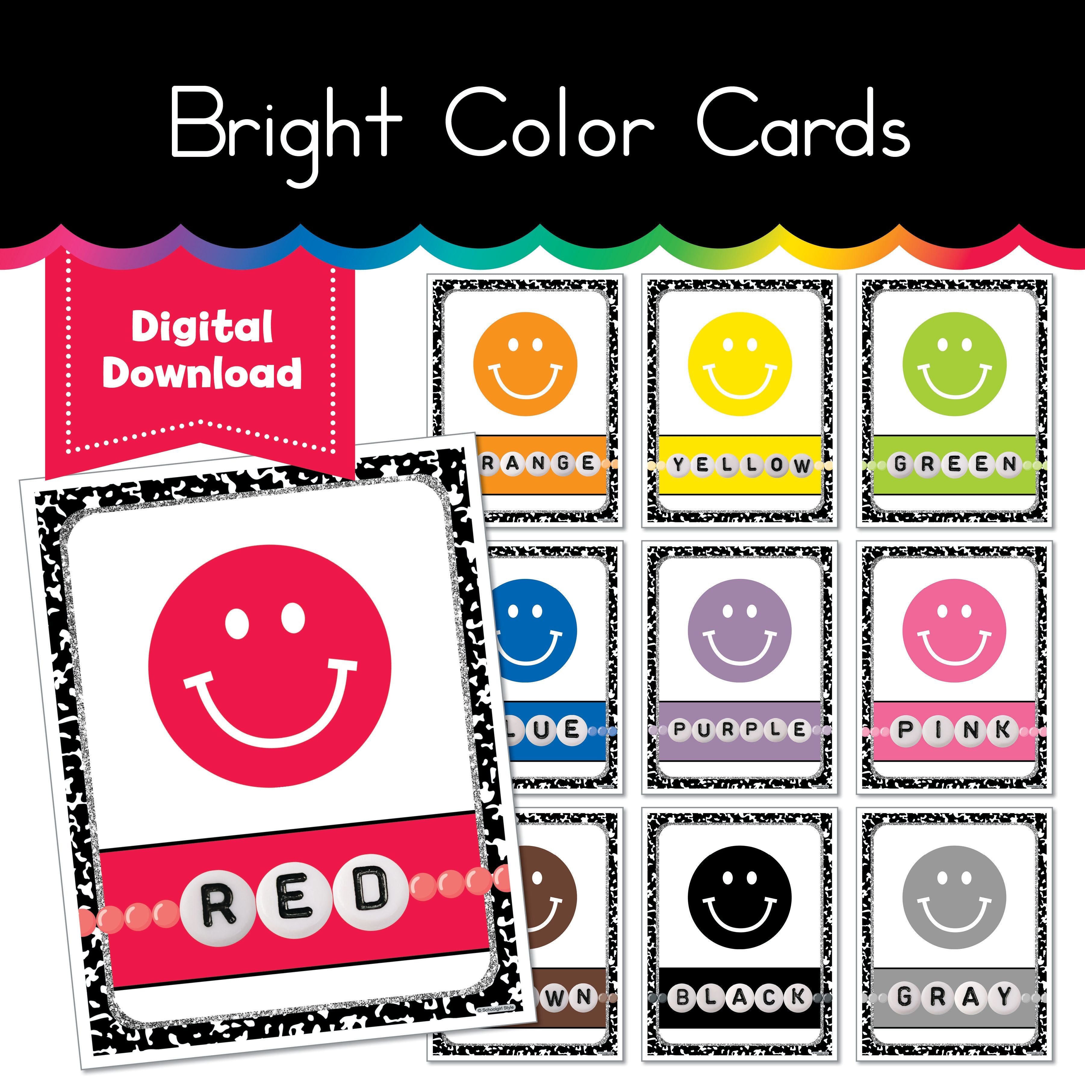 Bright Color Cards | Printable Resource - Playground Press