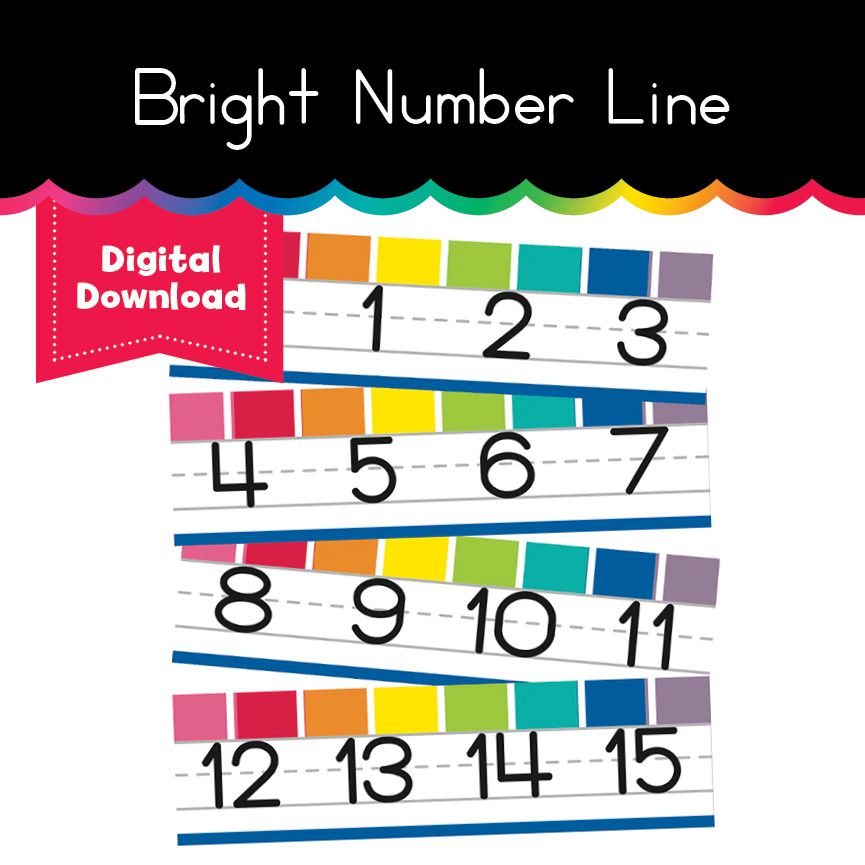 Bright Number Line | Printable Resource - Playground Press