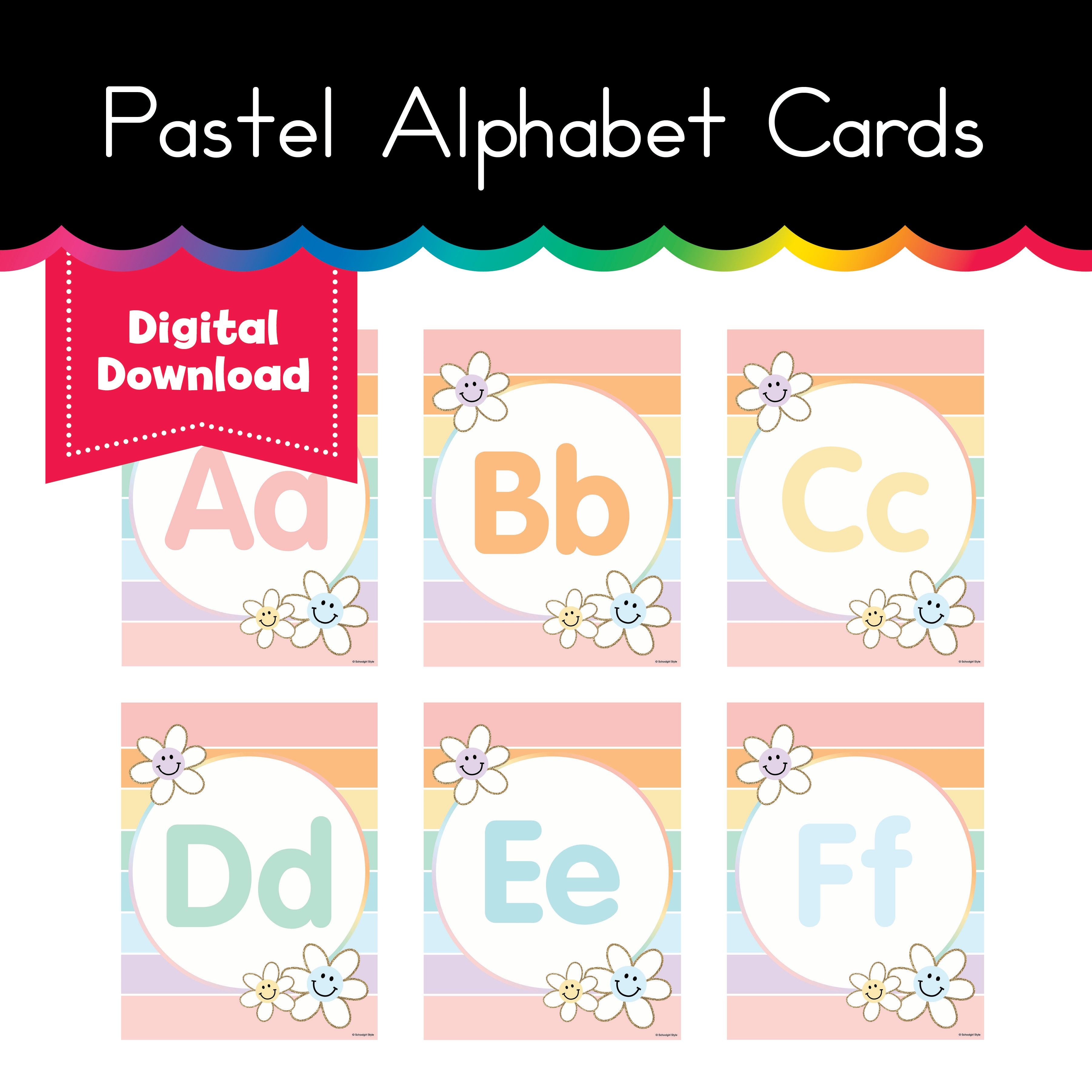 Pastel Alphabet Cards | Printable Resource | Playground Press ...