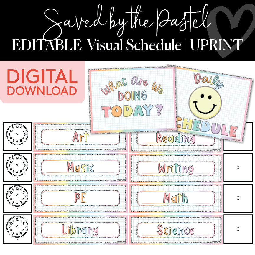 Pastel Classroom Daily Schedule Printable Resource - Playground Press