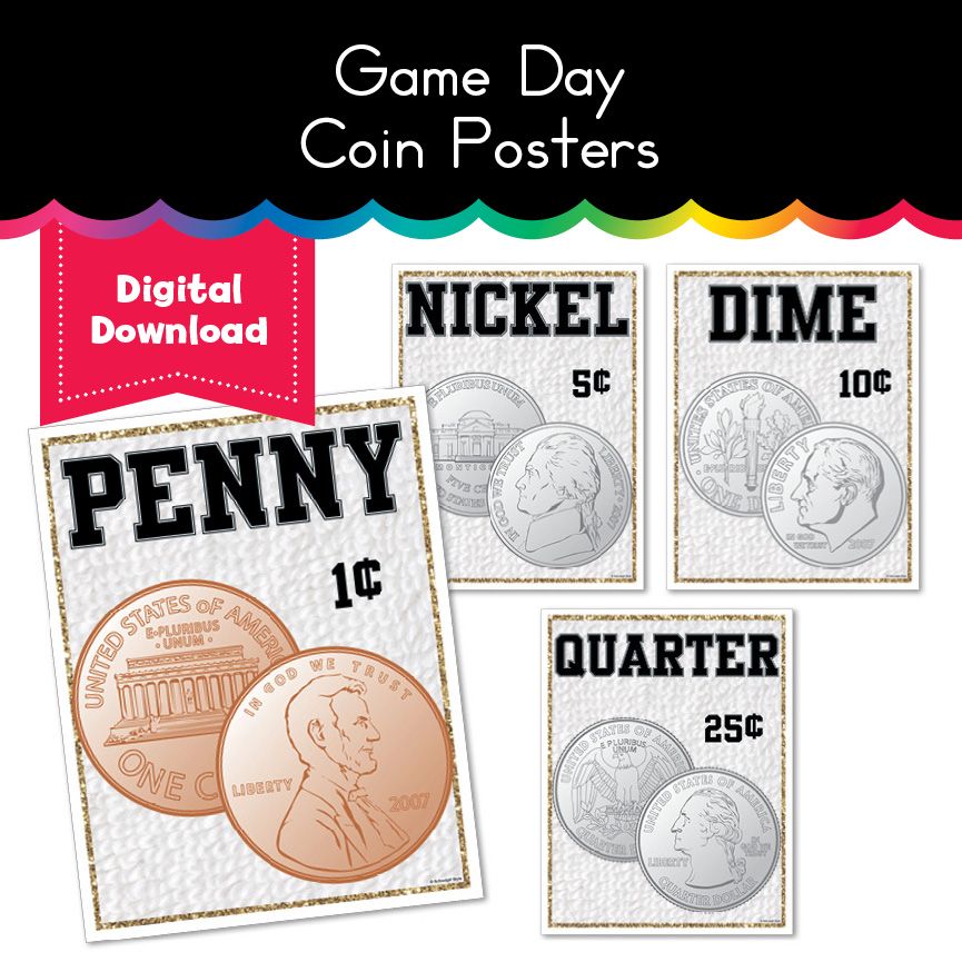 Game Day Coin Posters | Printable Resource - Playground Press