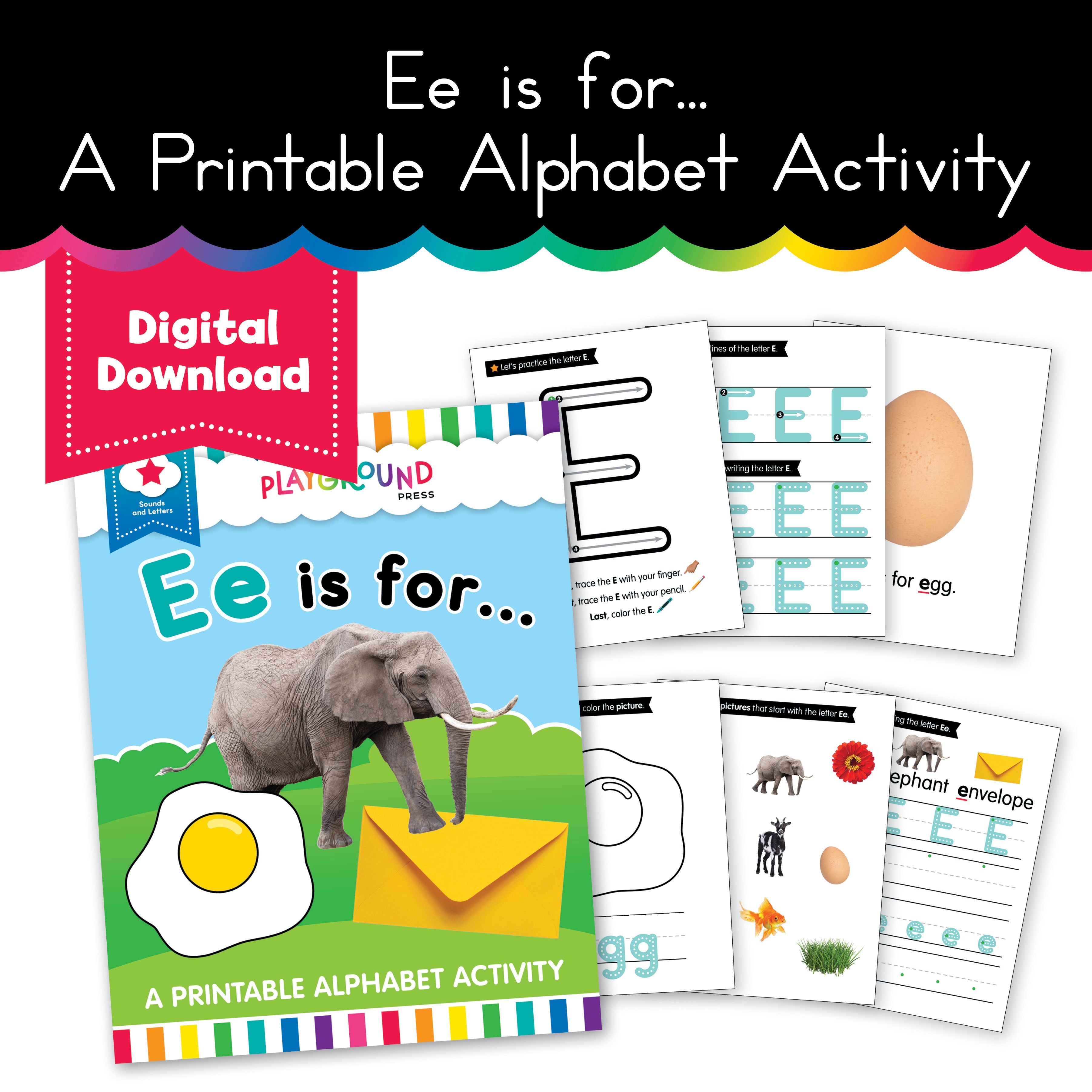 S.T.A.R. Reading: Ee is For... A Printable Alphabet Activity - Book 3 ...