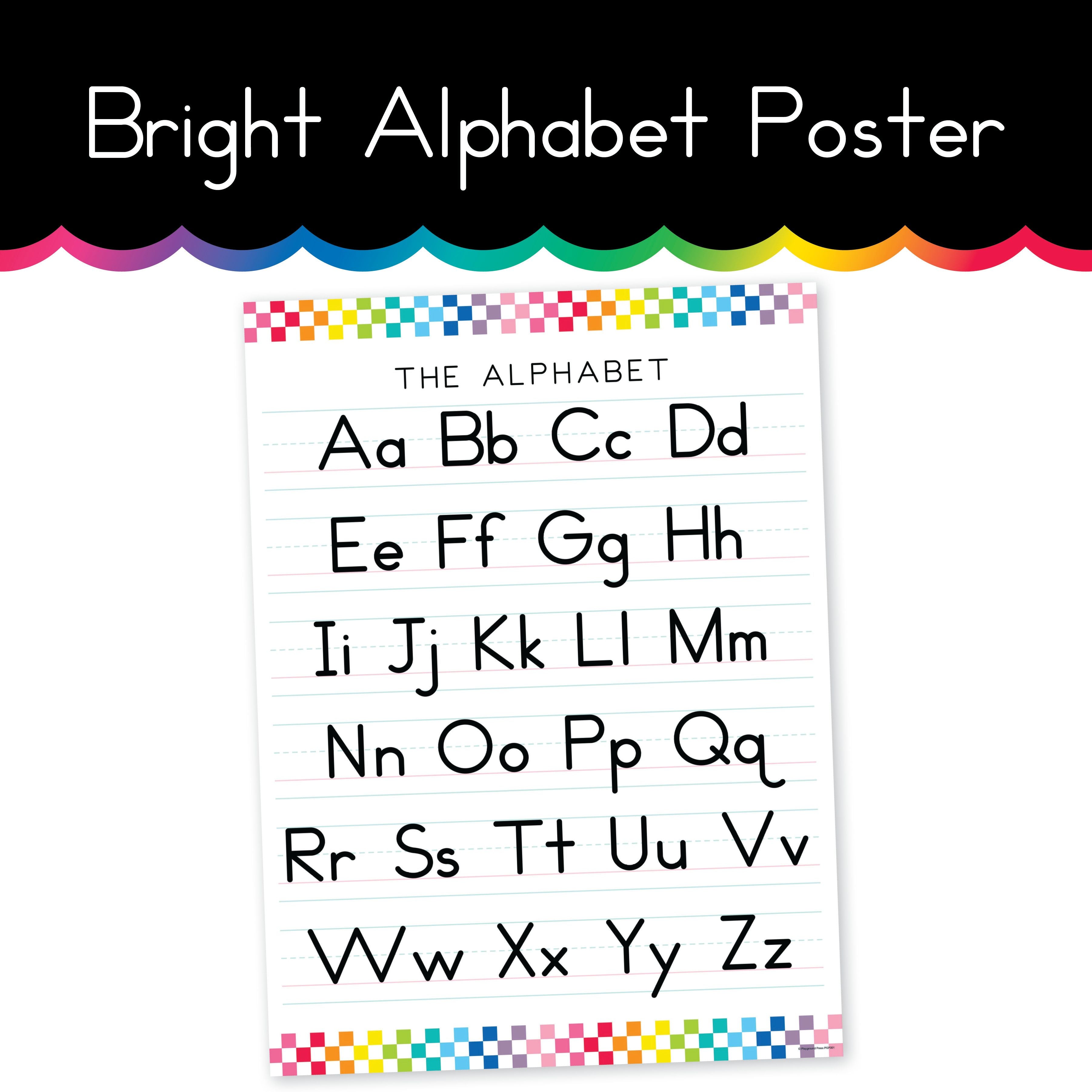 Bright Alphabet Home Learning Poster - Playground Press