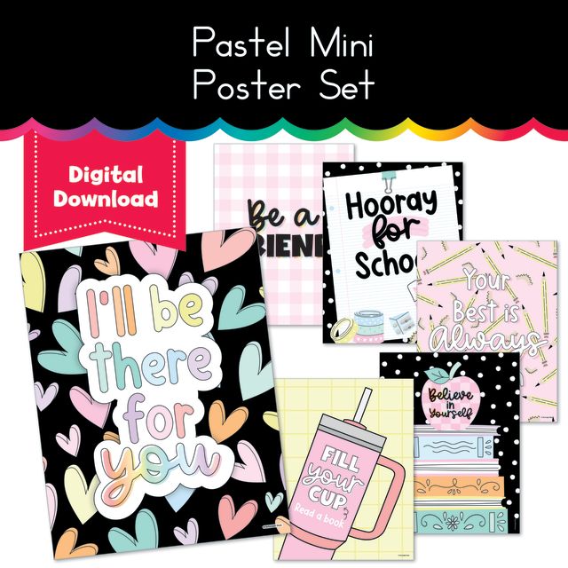 Pastel Mini Poster Set - Playground Press