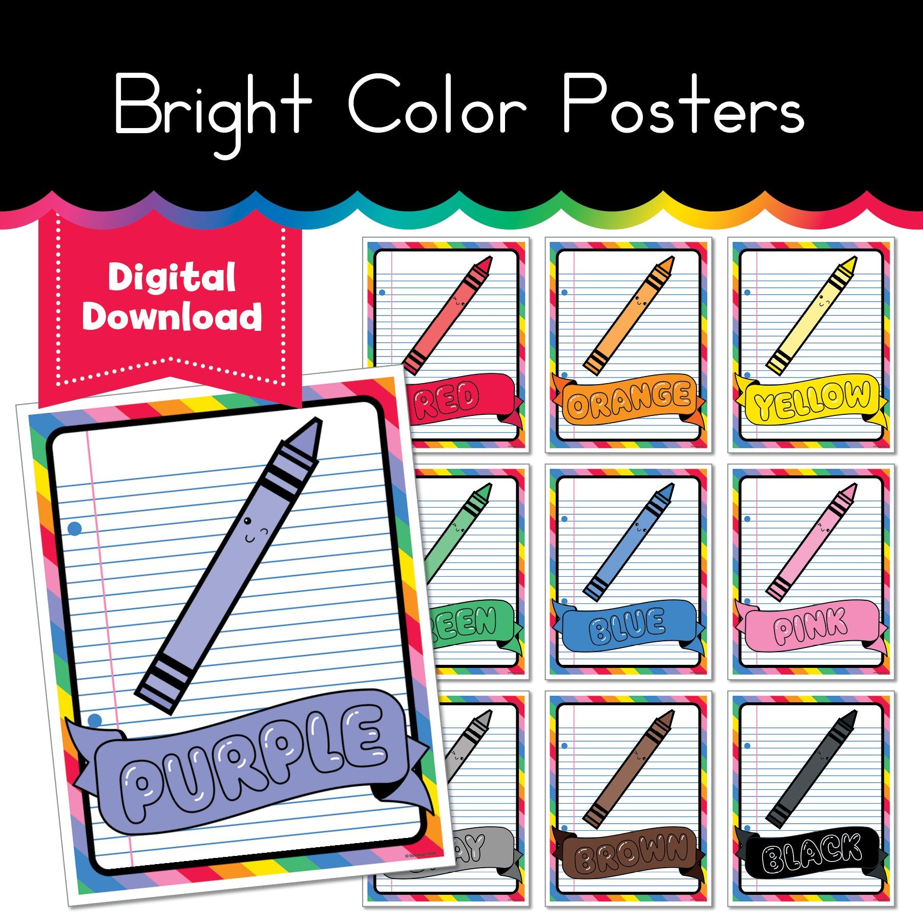 Bright Color Posters - Playground Press