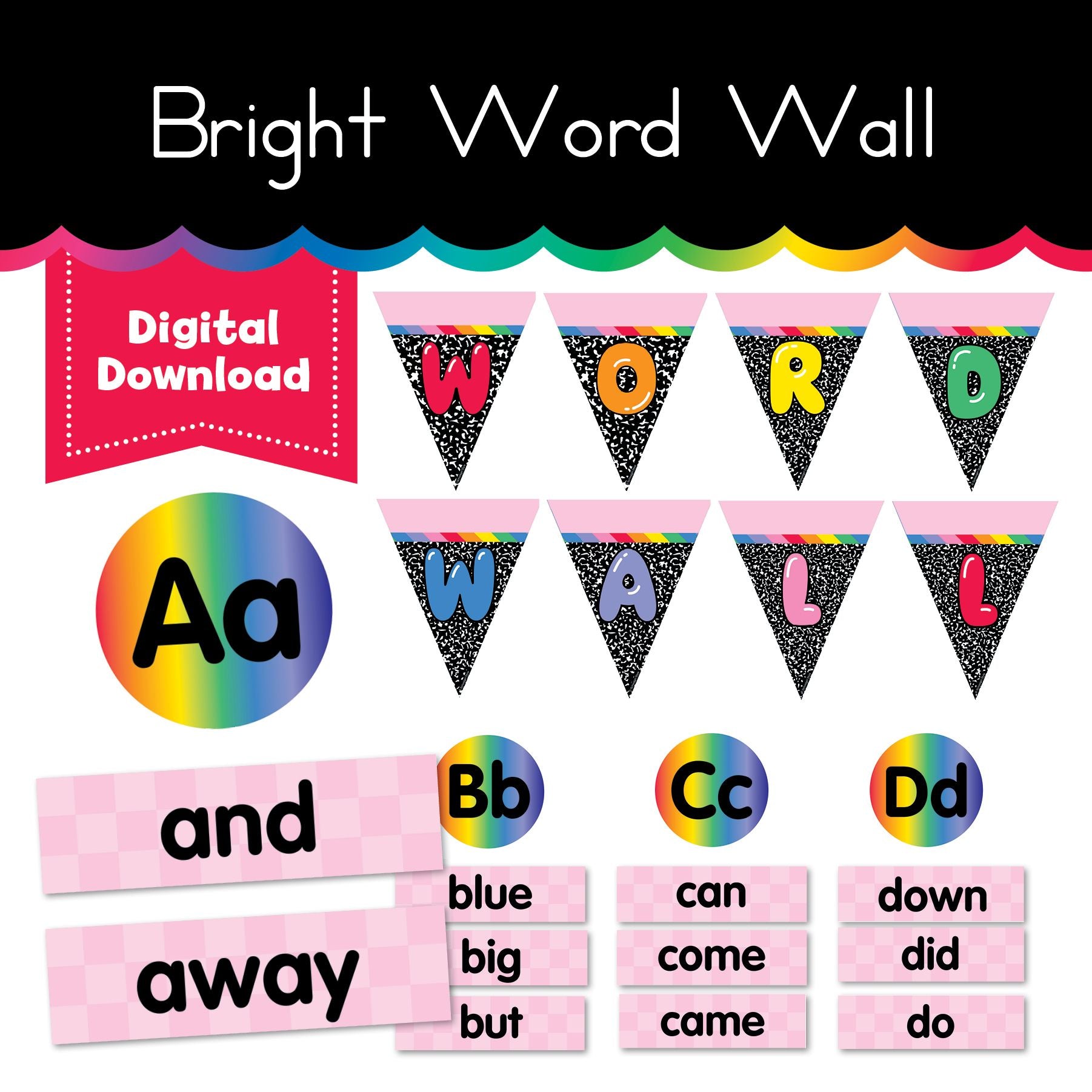 Bright Word Wall - Playground Press