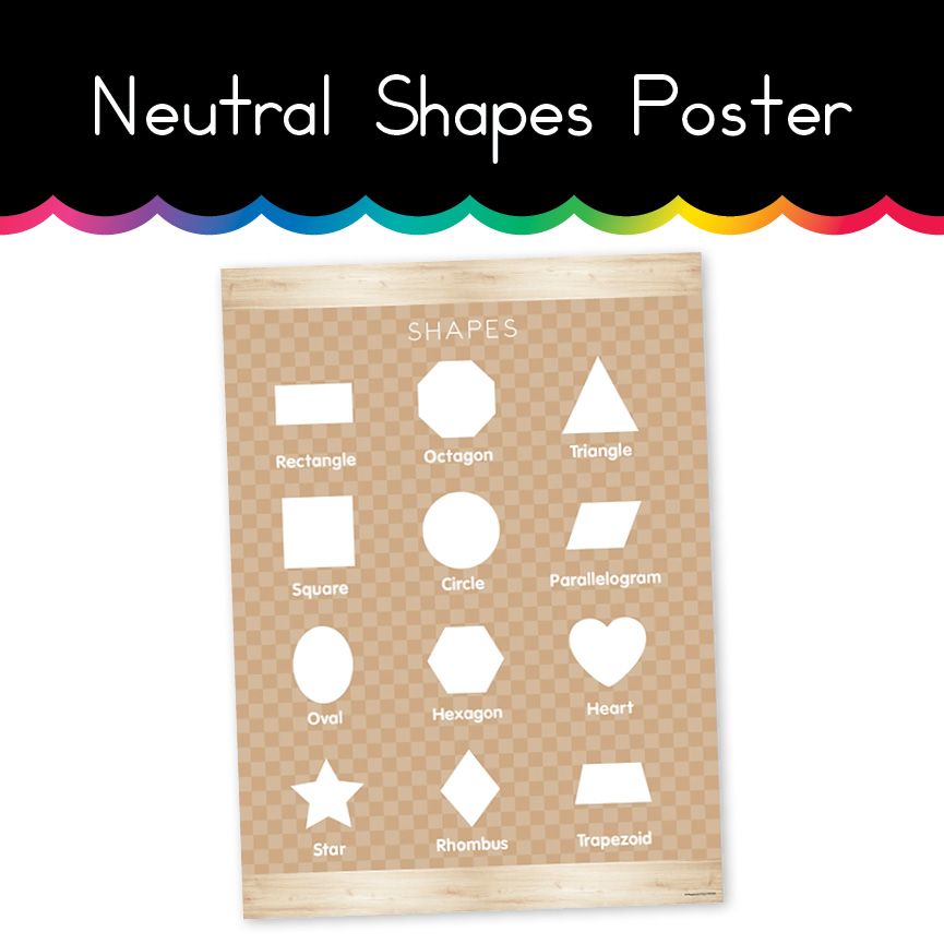 Neutral Shapes Home Learning Poster - Playground Press
