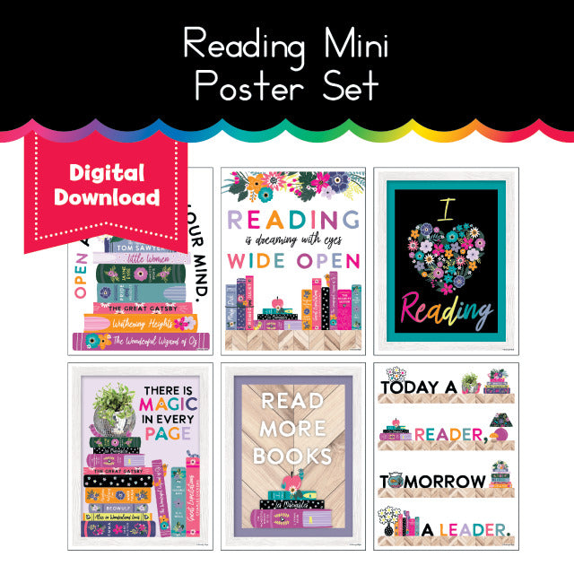 Reading Mini Poster Set | Printable Resource | Playground Press ...