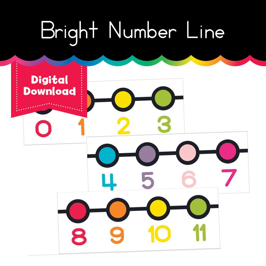 Bright Number Line | Printable Resource - Playground Press