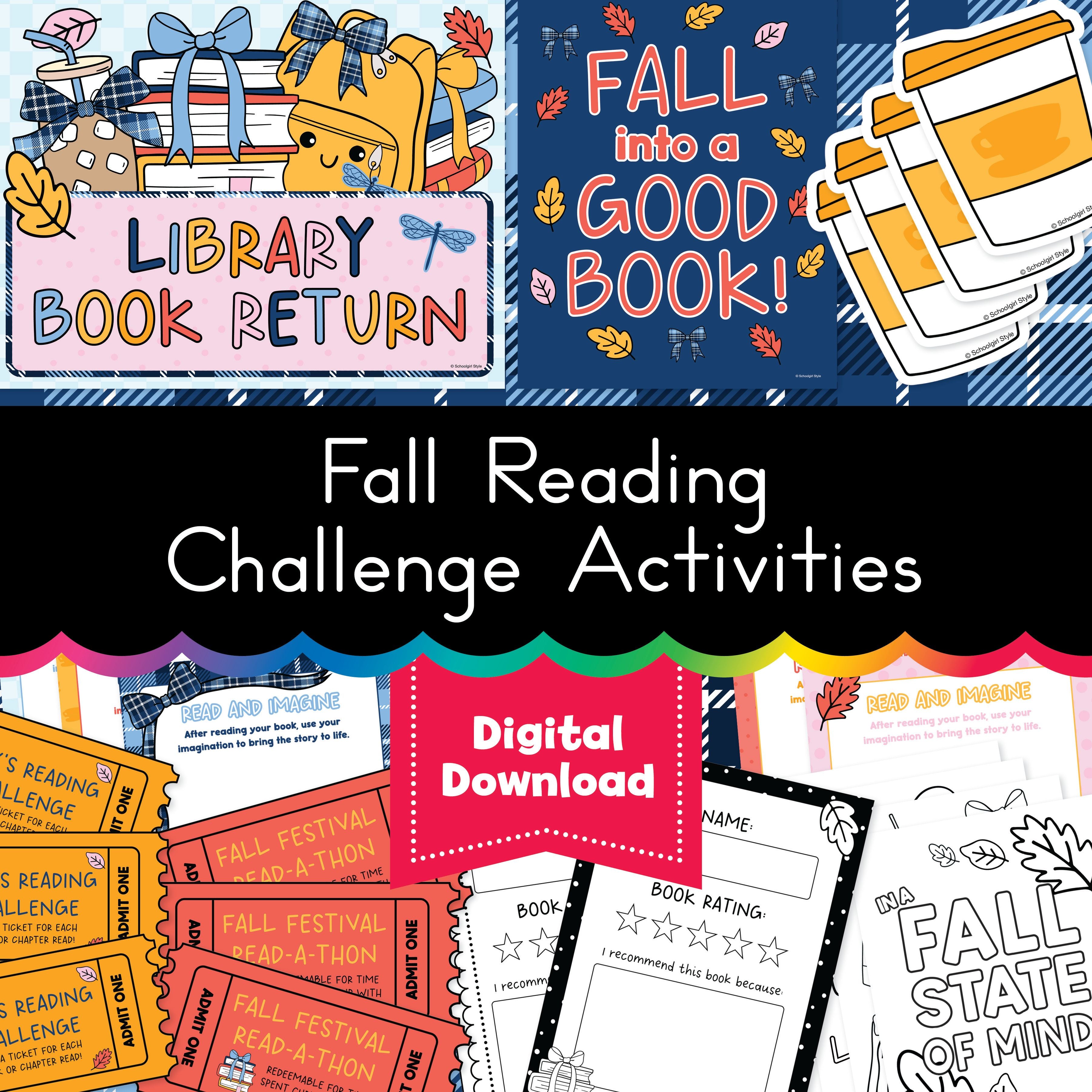 Printable Fall Reading Challenge Activities - Playground Press