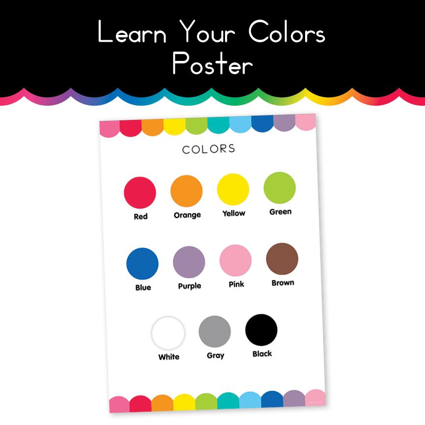 Bright Colors Home Learning Poster - Playground Press